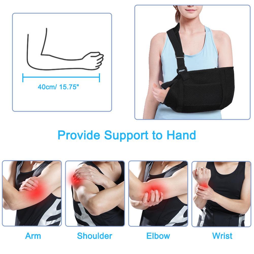 1Pcs Black Adjustable Arm Sling Support Shoulder Arm Dislocation Wrists ...