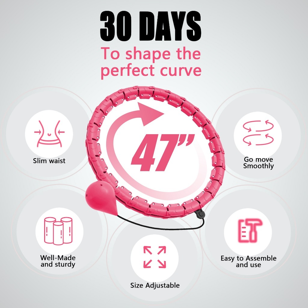 Weighted Hula Circle Hoops for Adults Weight Loss Plus Size for Adults ...