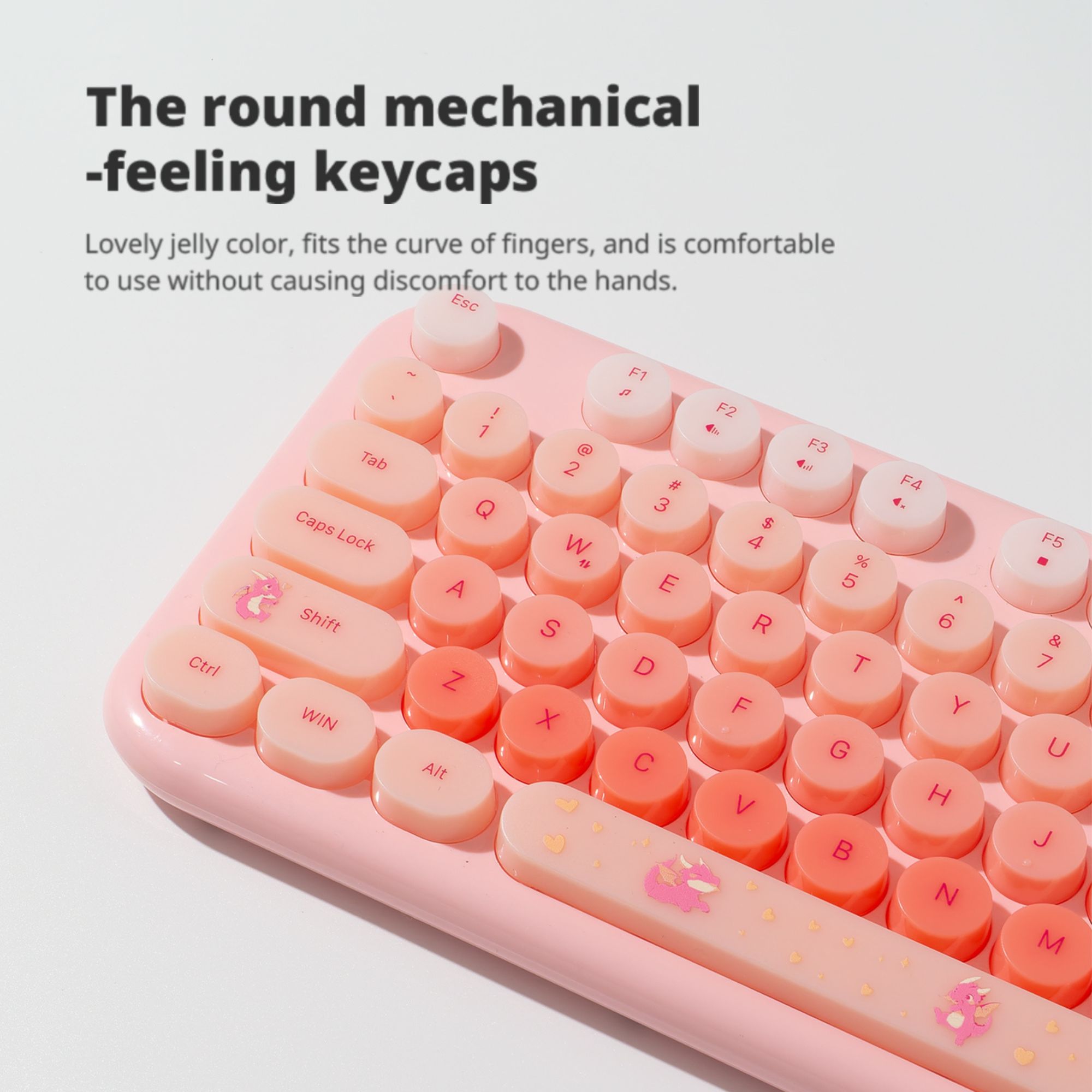 MOFII Love Me Wired Luminous keyboard Aesthetic Pretty keyboard Silent ...
