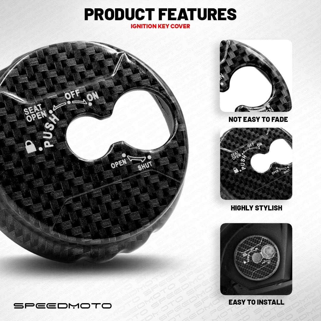 MOKOTO MIO I 125/MIO SOUL I 125 IGNITION KEY COVER T-5454 CARBON ...