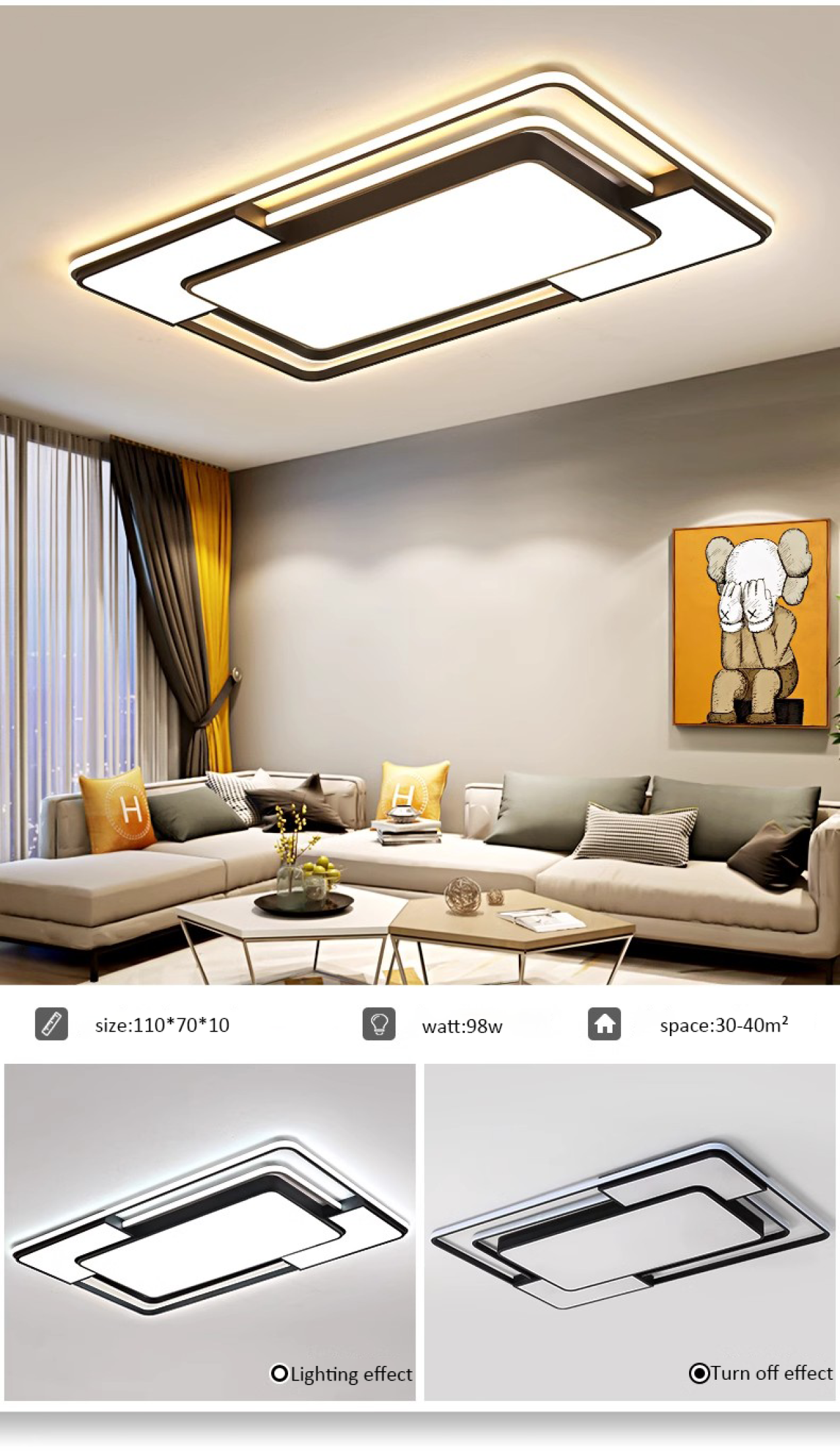 Ceiling Light 3 Color Ceiling Lamp Nordic Corridor Light Led Chandelier ...