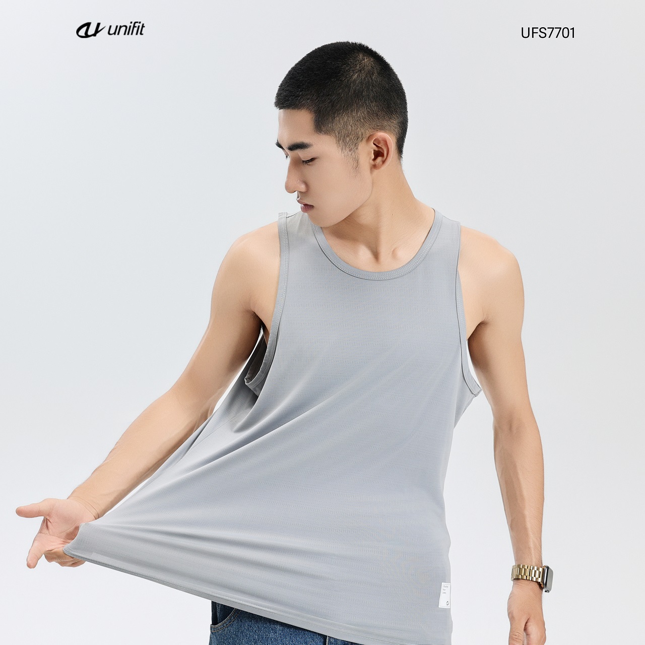 UNIFIT DRI FIT Tank Top Sando For Men Breathable Sports Gym And Running ...