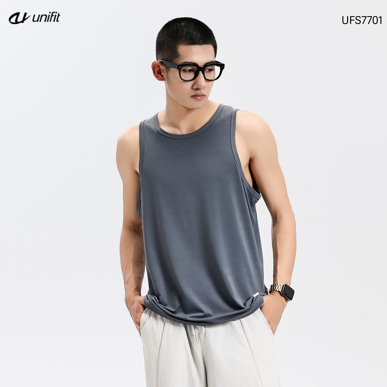 UNIFIT DRI FIT Tank Top Sando For Men Breathable Sports Gym And Running ...