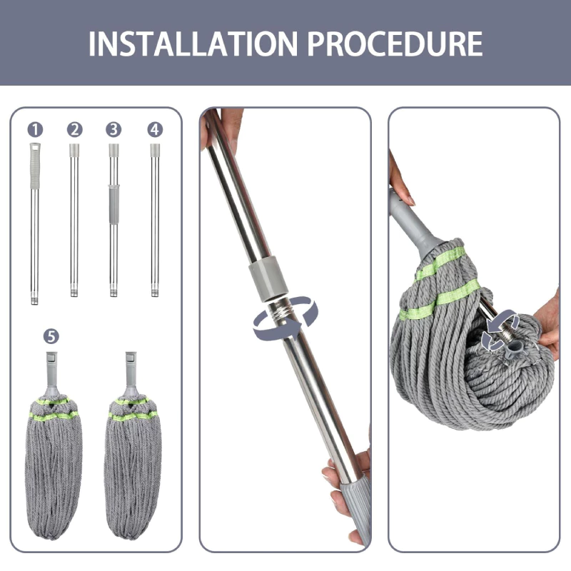 Spin Mop Magic Tornado Mop 360 Degree Quick Dry Mop Easy Spin Map Floor ...