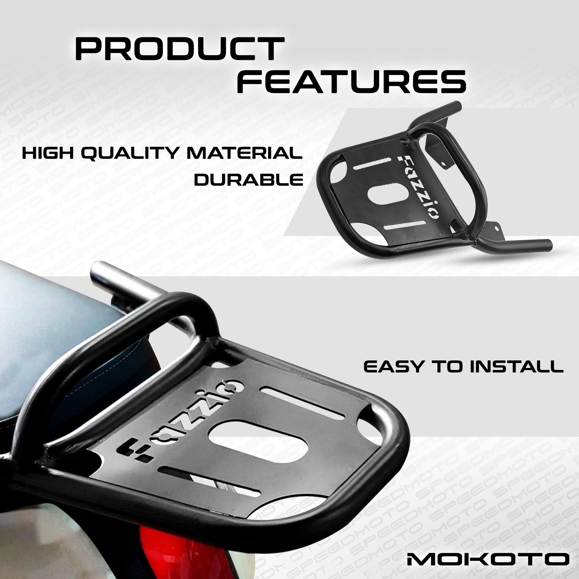 MOKOTO FAZZIO TOP BOX RAVEN BRACKET MKT-11156 BLACK HEAVY DUTY REAR ...