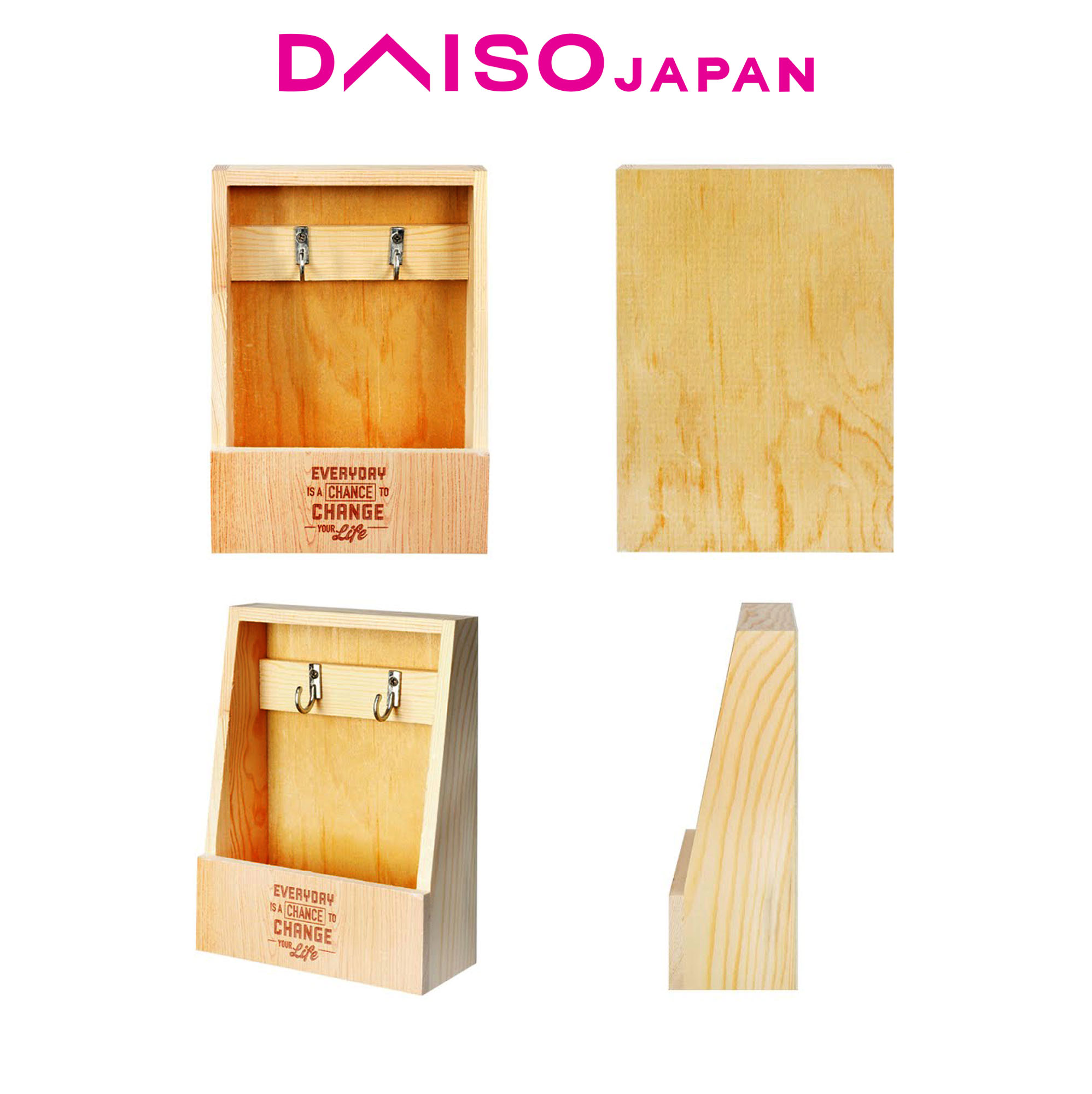 Daiso Wooden Key Storage Box | Shopee Philippines