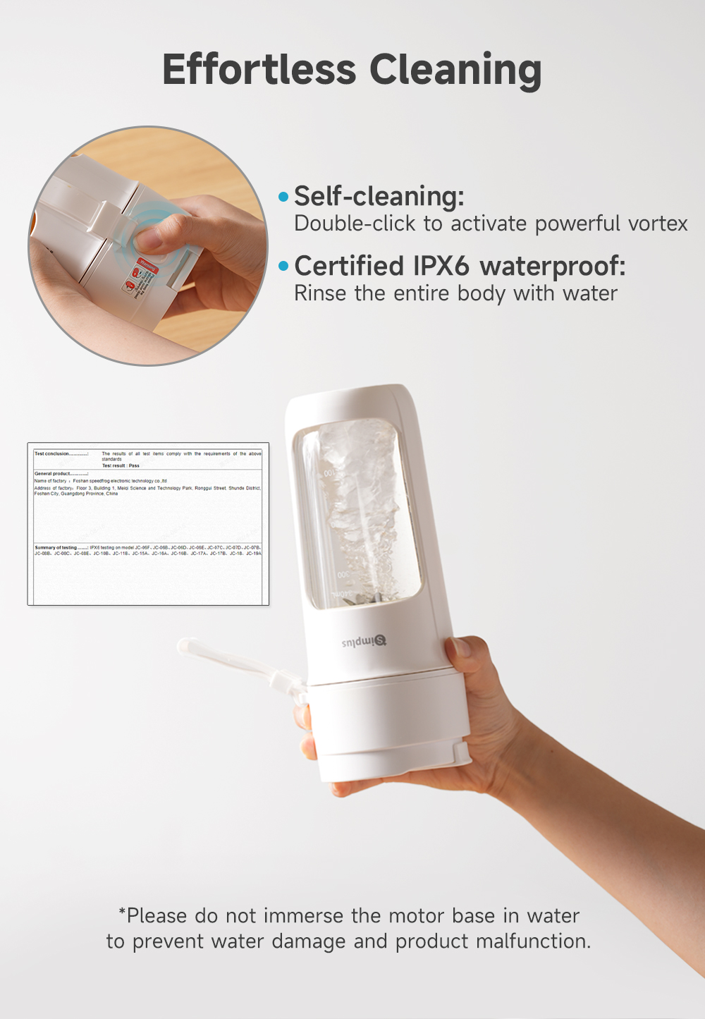 Simplus Juicer Blender Wierless Portable Drink Cup 10-Blade Cutter IPX6 ...