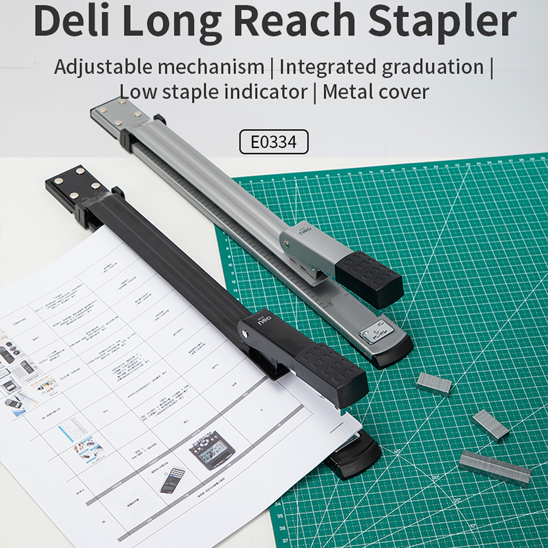 Deli Office & School Supplies 334 Long Arm Stapler Binding No. 35 1Pc ...