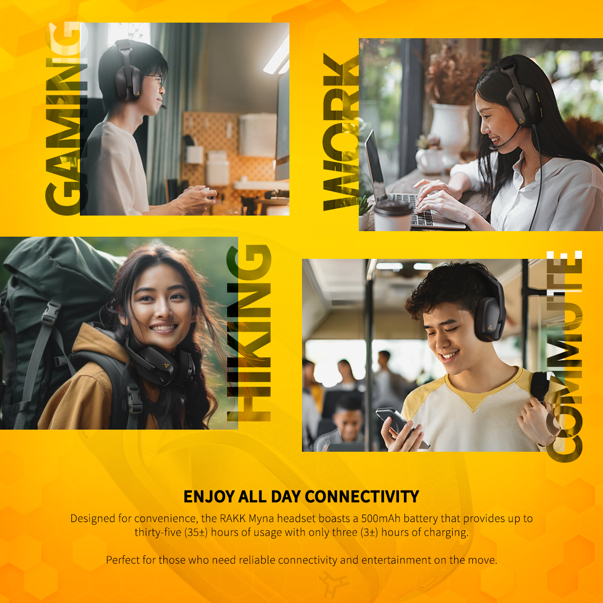 RAKK MYNA 7.1 Trimode Wireless Gaming Headset Black | Shopee Philippines