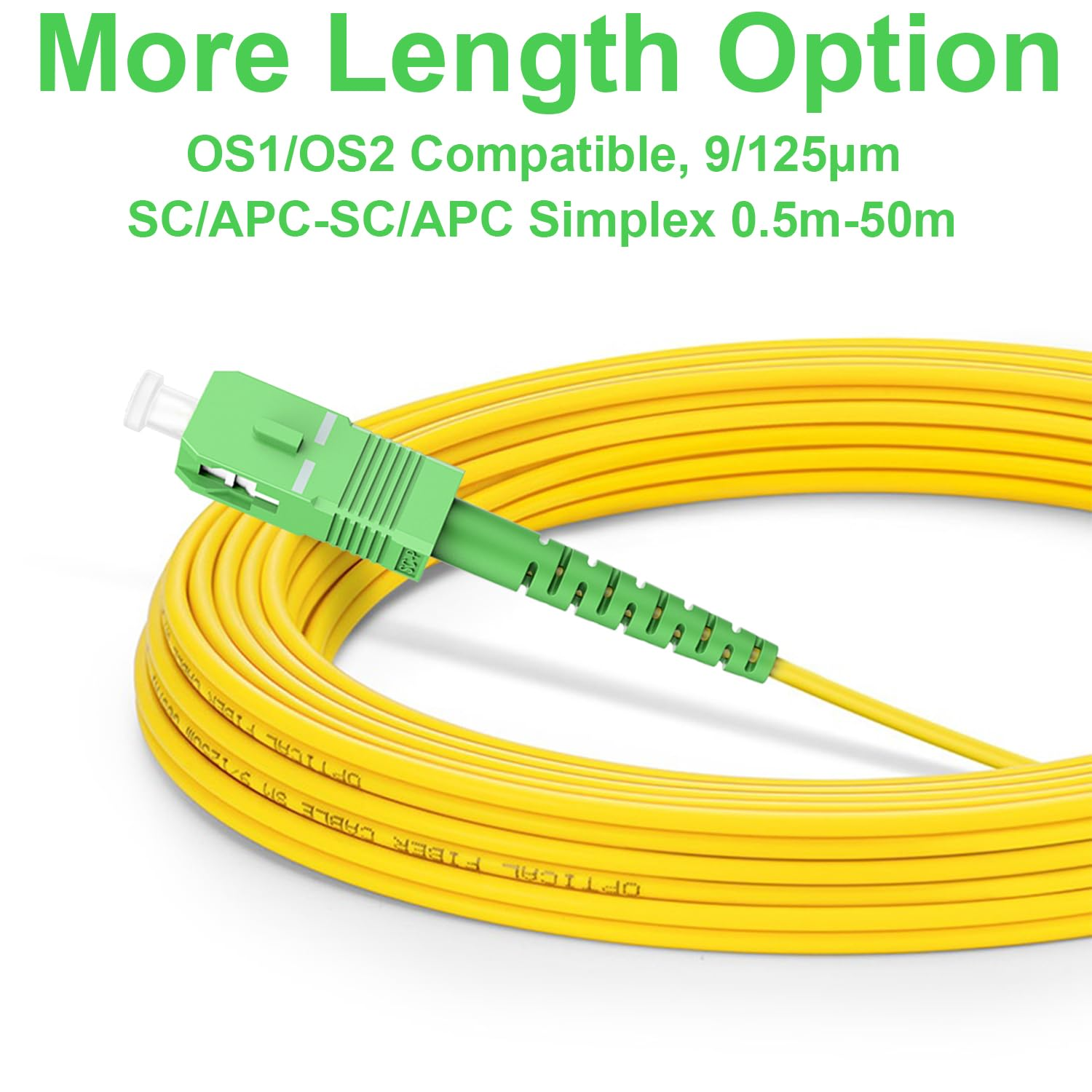 ALLAN 3M 5M SC/APC to SC/APC Fiber Patch Cable Single Mode Fiber Simple ...