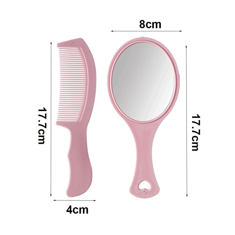 Hairdresser Comb Mirror Set Portable Comb Mirror Integrated Cute Girl ...