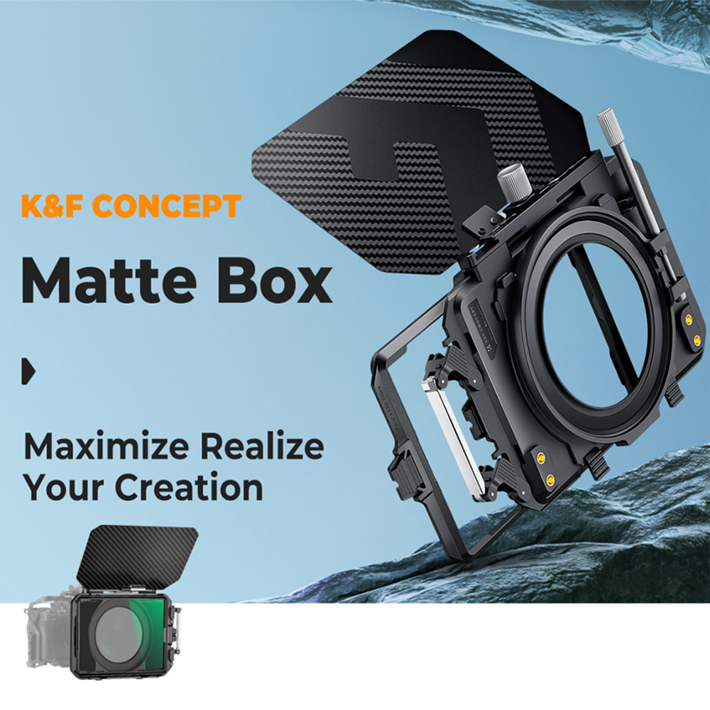 K&F Concept Matte Box System Kit with 4x5.65" Square Filters and ...