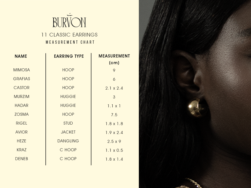 Burvon The Classic Collection Earrings (Daily & Chunky Hoop Jewelry ...