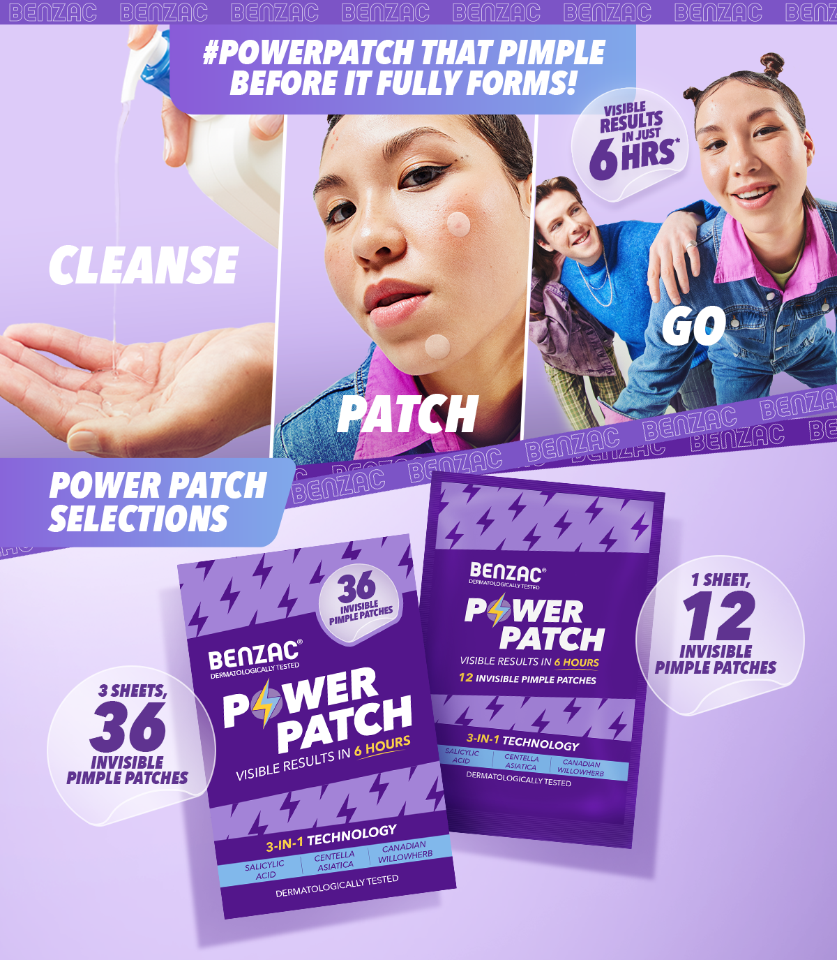 [NEW] Benzac 3-in-1 Power Patch - 12 patches x 3 Sheets (Anti Acne ...