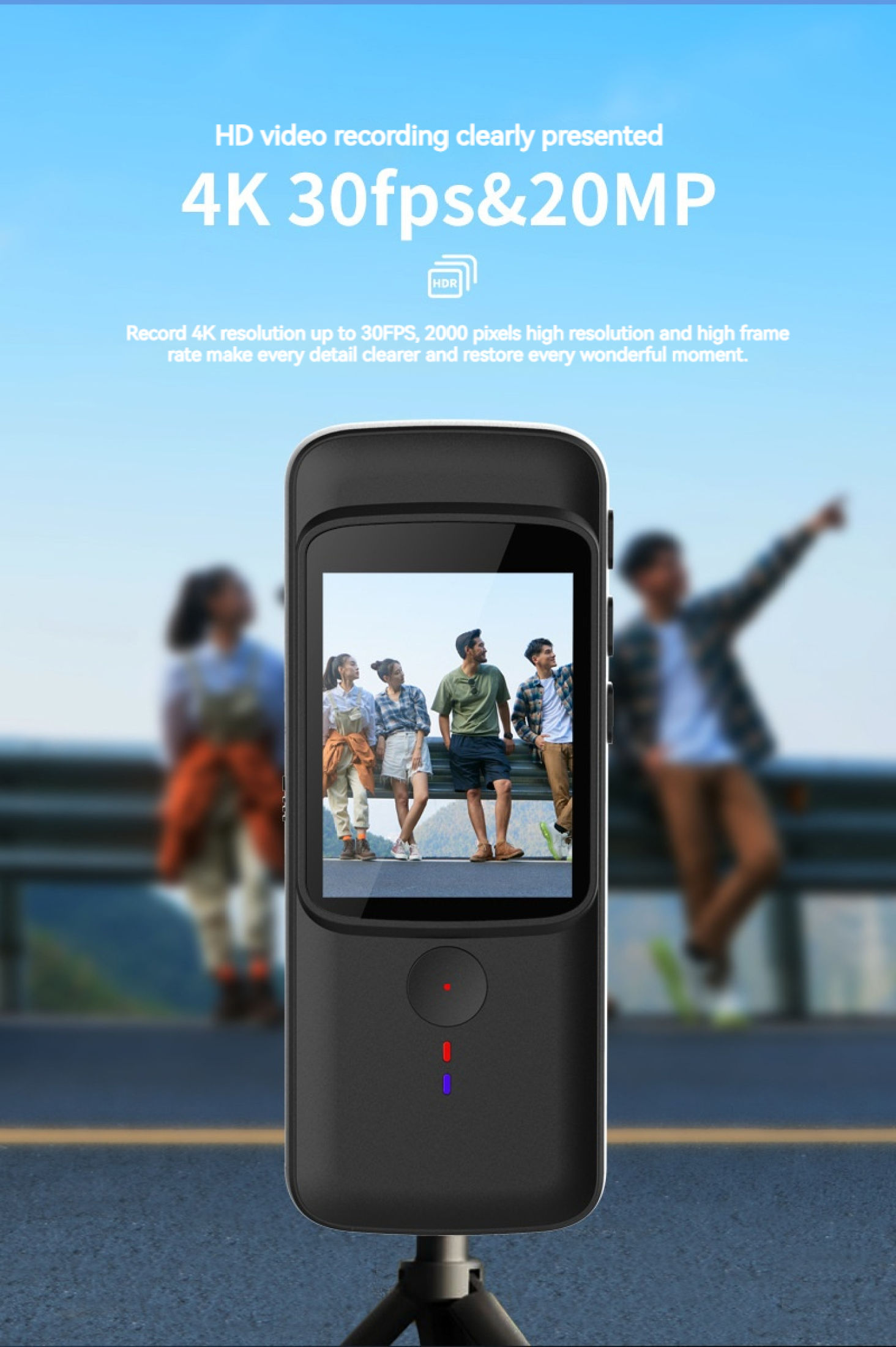 A200 4K HD VLOG ACTION CAMERA outdoor anti-shake video sports dual screen waterproof Camera ...