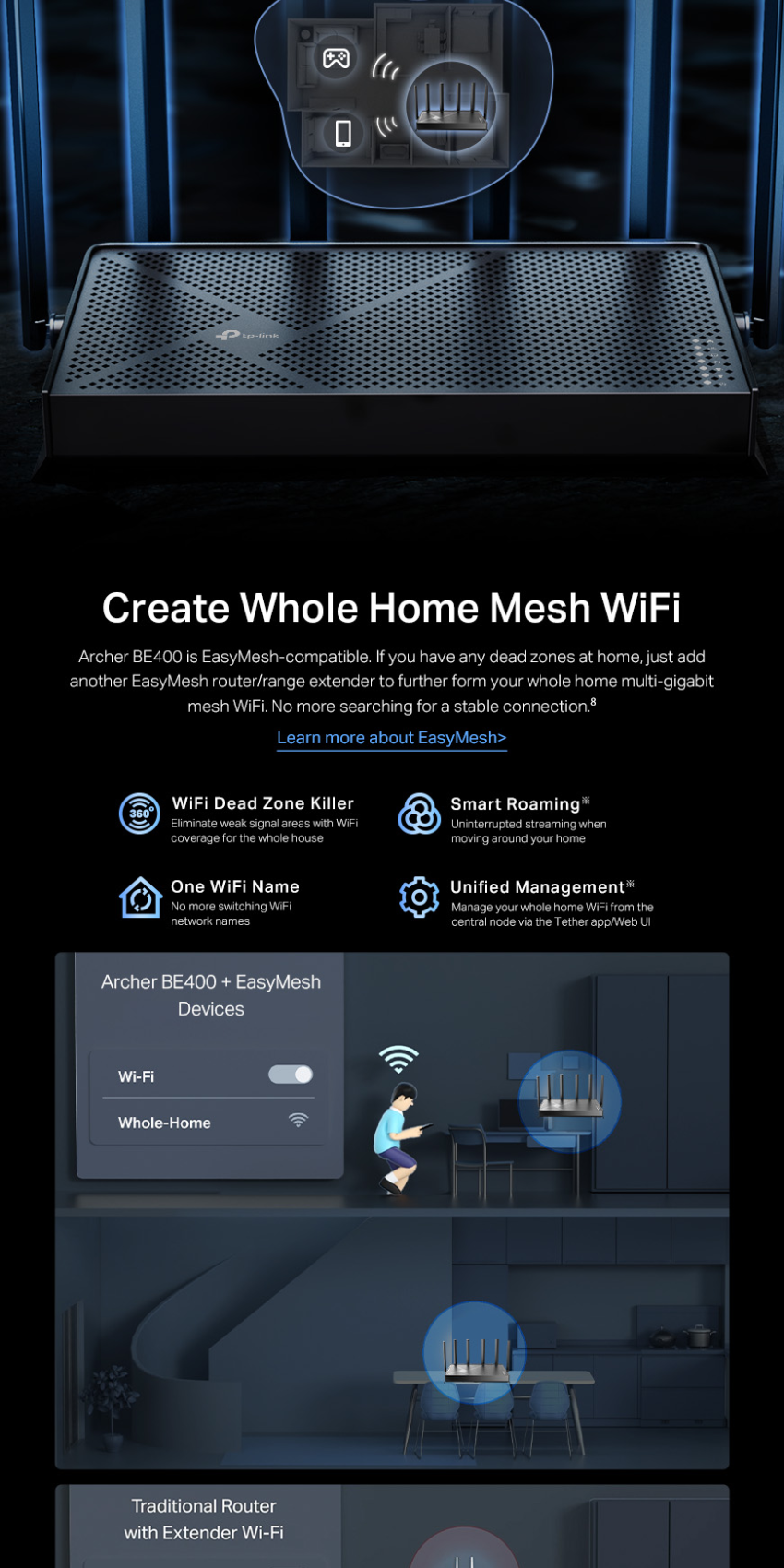 TP-Link | Archer BE400 | BE6500 | Ultra-Fast | Dual-Band Multi-Link ...
