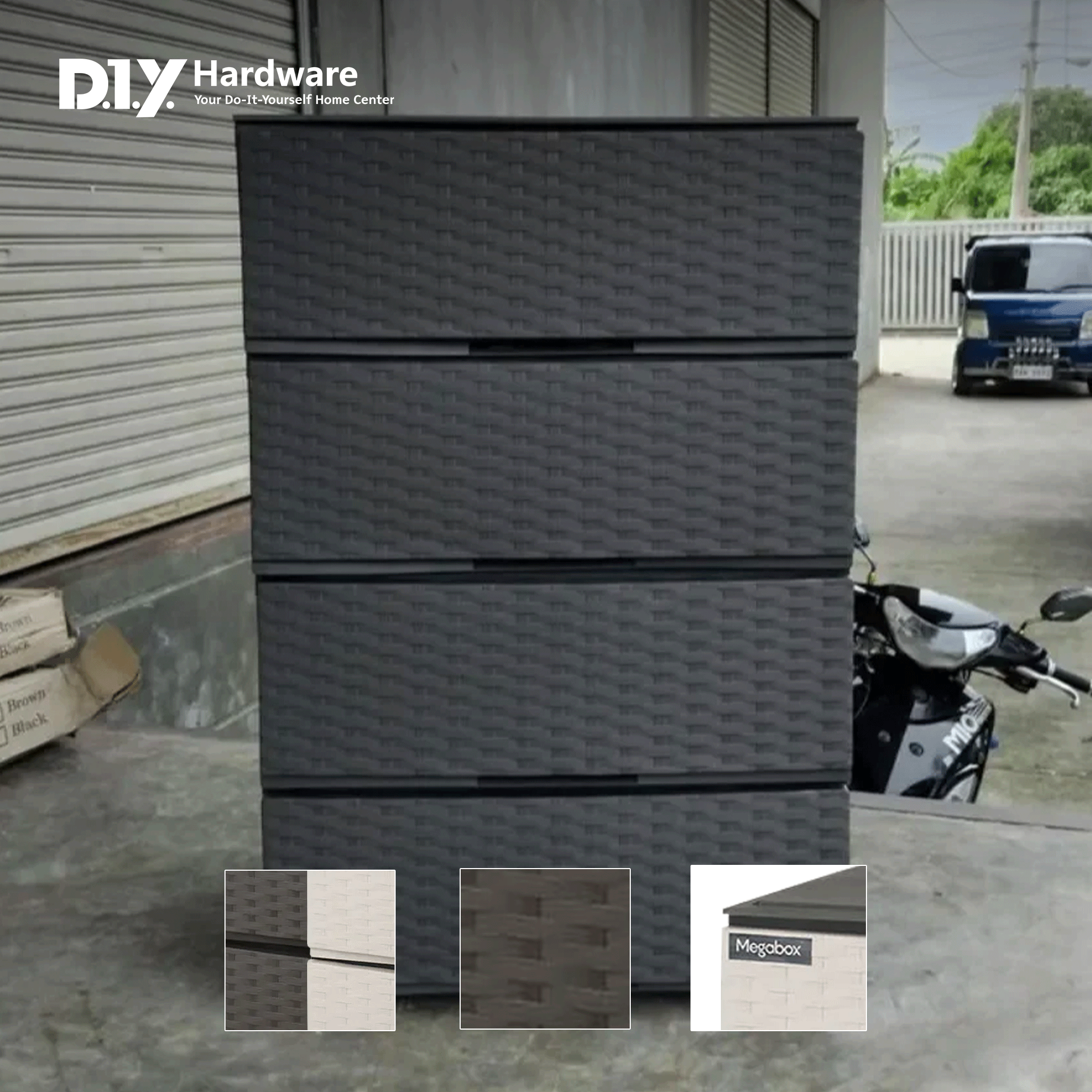 MEGABOX by DIY Hardware RT Boho Series Wide Drawer 4 Layers (MG-170 ...