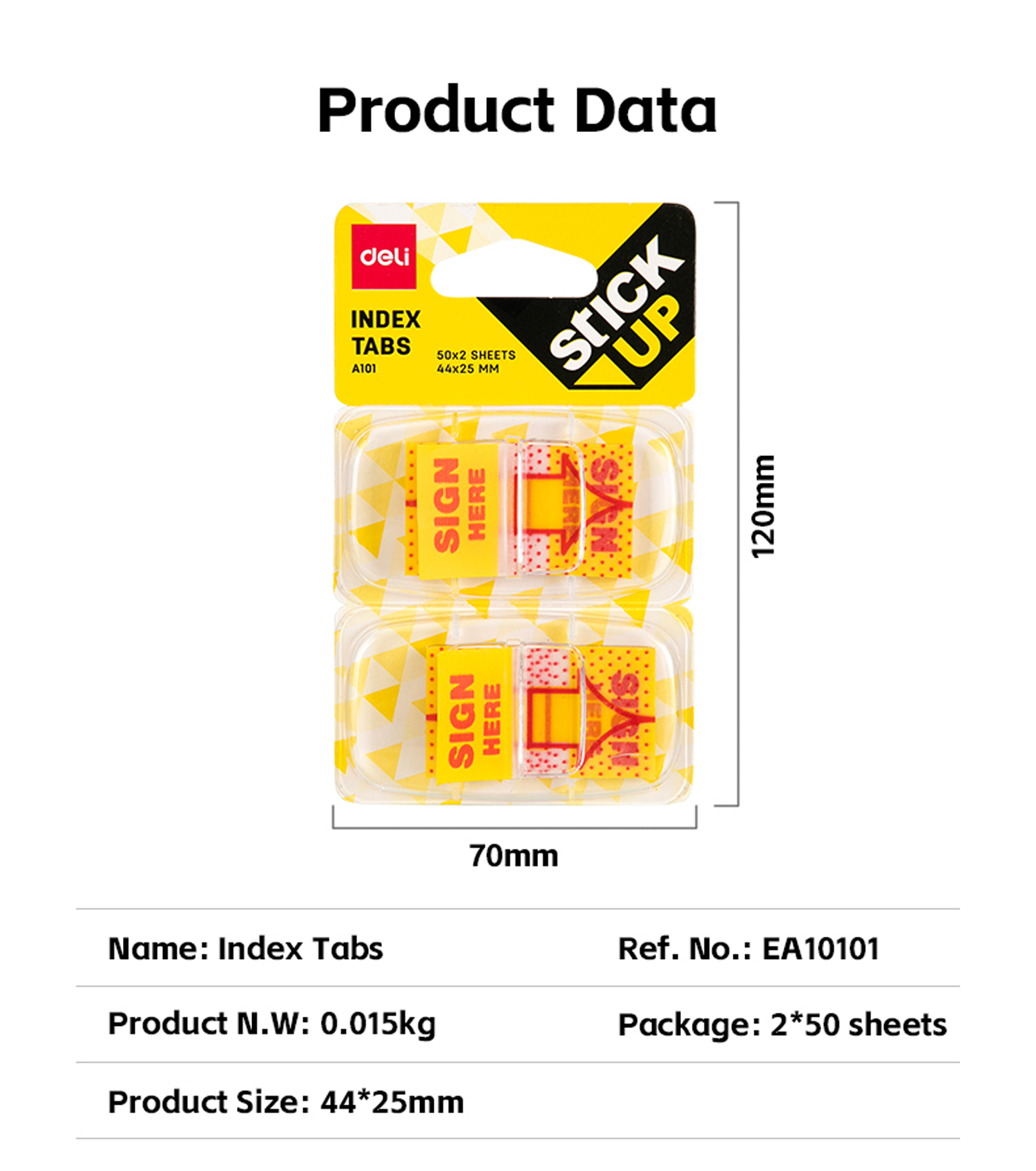 Deli Sign Here Index Tabs Detachable 44x25mm A10101 | Shopee Philippines