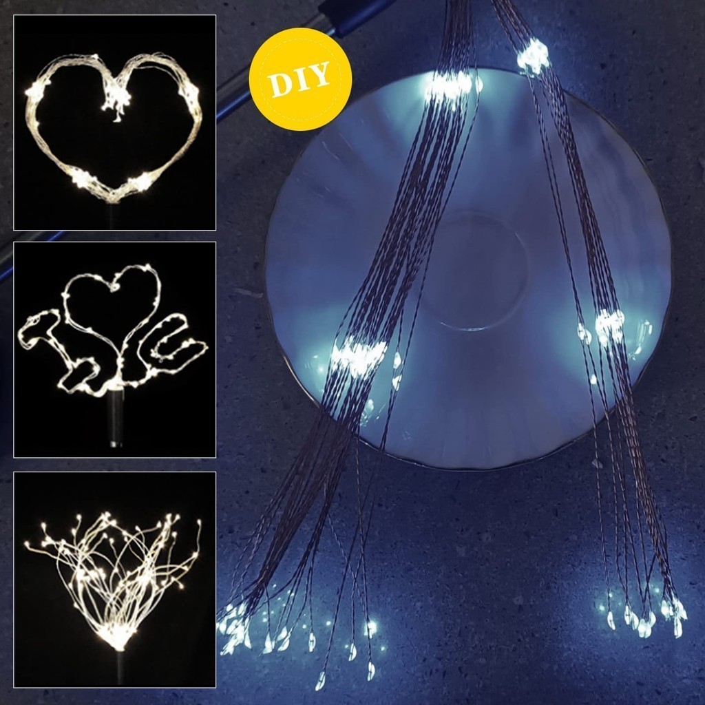 Gold Star Solar Fireworks Christmas Lights Outdoor Solar Firework Light ...
