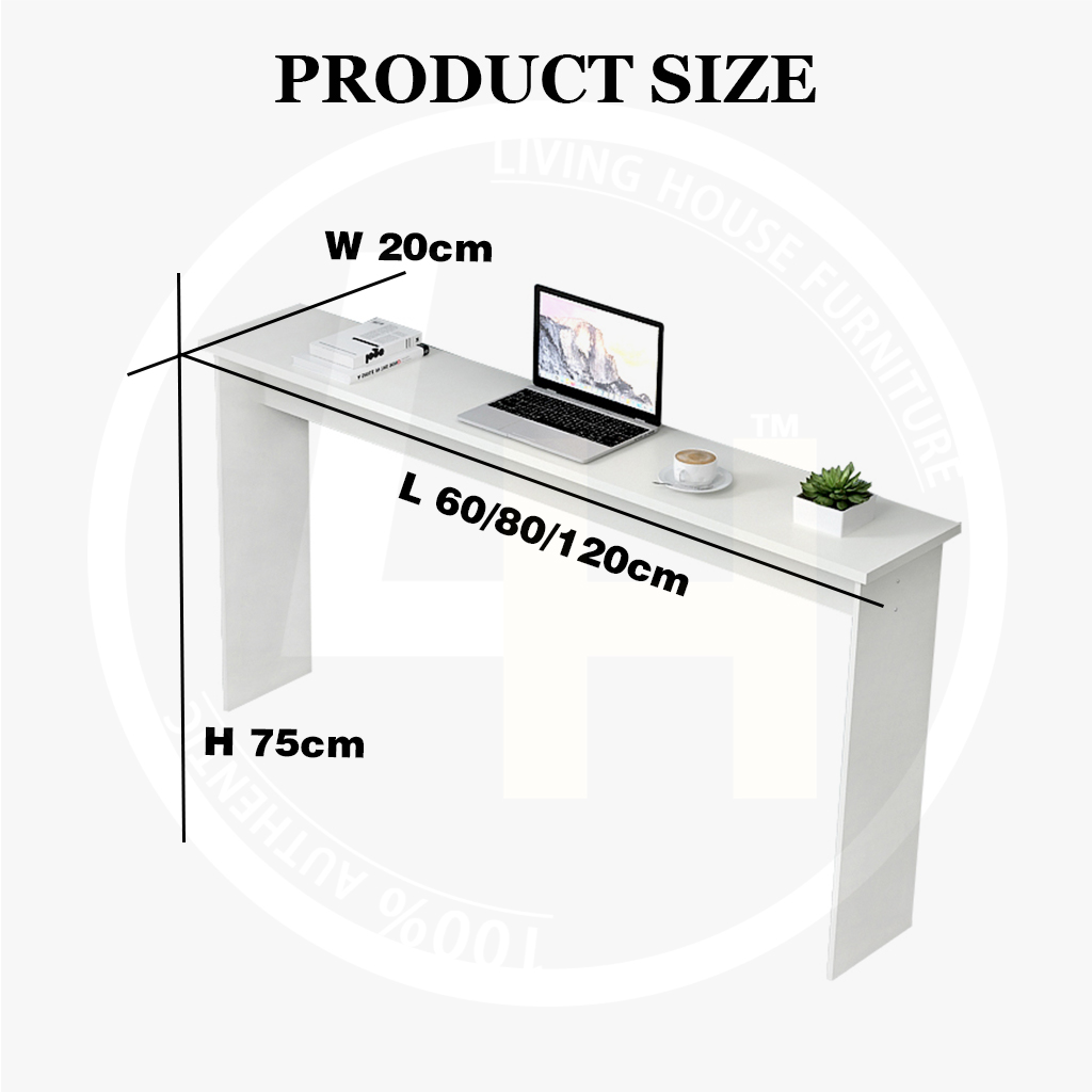 LIVING Study Table Wall Narrow Table Long Table Family Bedroom Small ...
