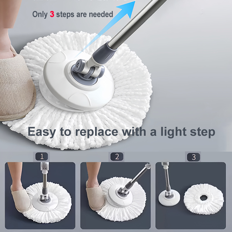 Mop With Spinner and Bucket Magic Spin Mop Steel Spinner Tornado Mop ...