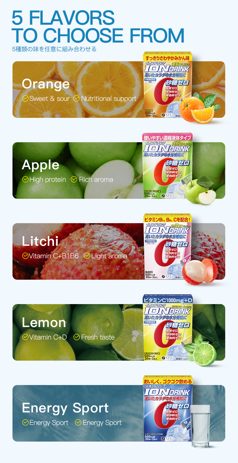 Japanese Ion Drink Energy Powder: Sugar-Free, Fat-Free, Electrolyte ...