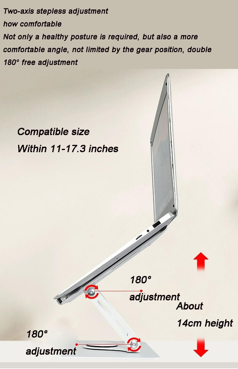 Inplay Laptop Stand With 2 Fans 360° Rotating Adjustable Ergonomic ...