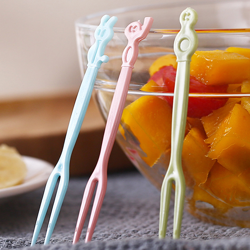 Plastic Fruit Fork 50Pcs/Box Disposable Forks Mini Cake Forks Salad ...