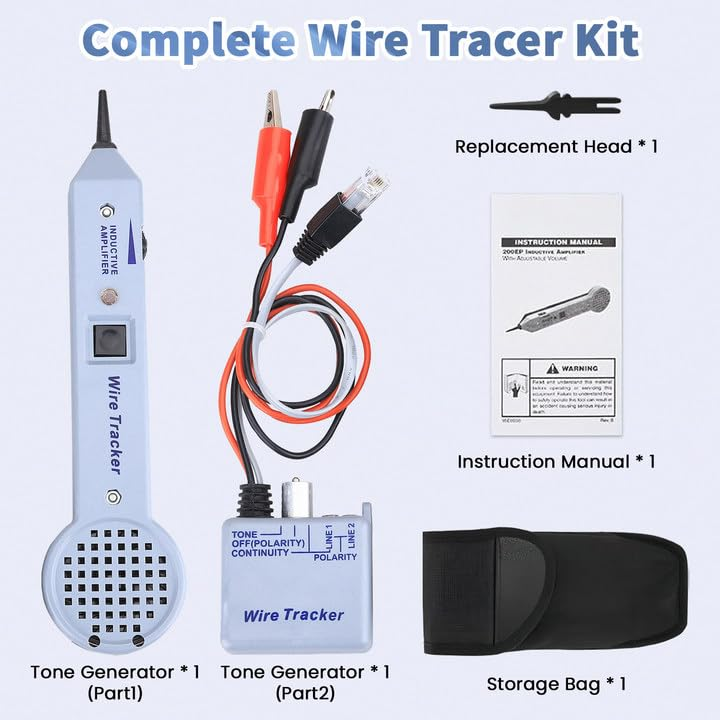 ALLAN Cable Tracker 200EP Tone Generator and Probe Kit Wire Tracer ...
