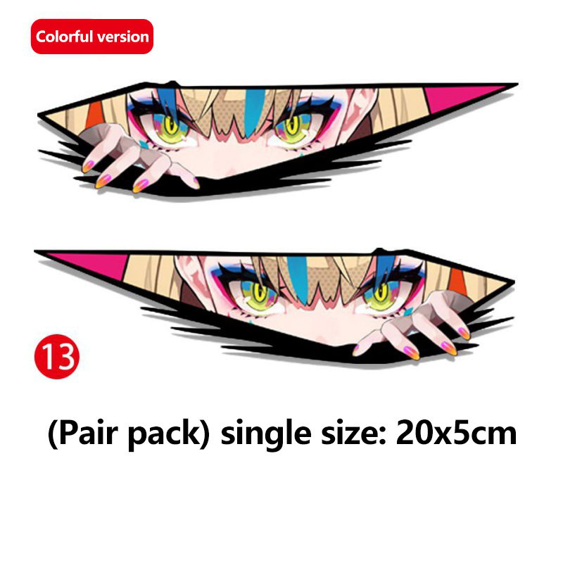 Anime Girl Holographic Car Decal Scratch Protection Sticker for Unique ...