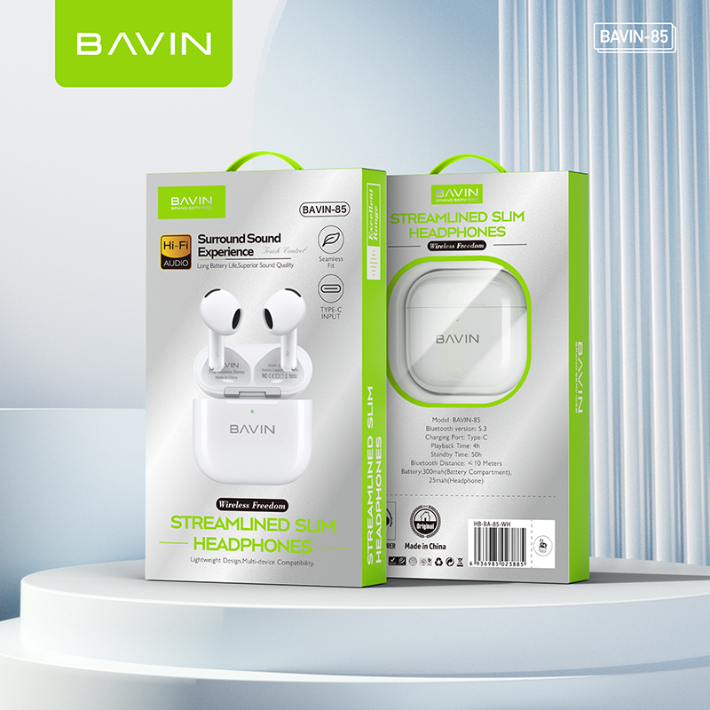 【Christmas Gift】BAVIN BA85 Mini TWS Hi-Fi Bluetooth Wireless Earphones ...