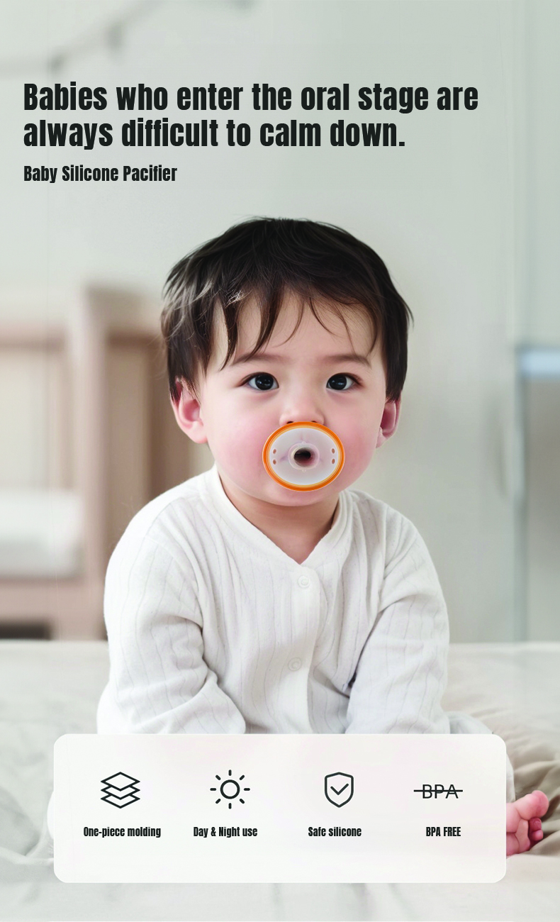 Baby Pro Newborn Baby Soft Silicone Thin Pacifier BPA-Free | Shopee ...