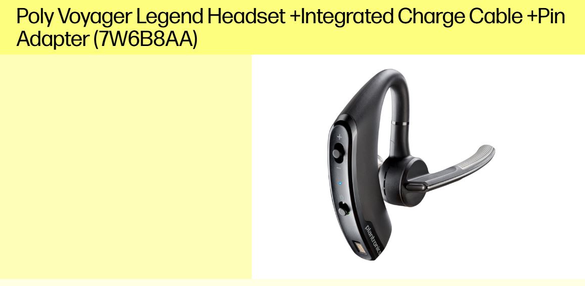 HP Wireless Bluetooth Headset Poly Voyager Legend +Integrated Charge ...