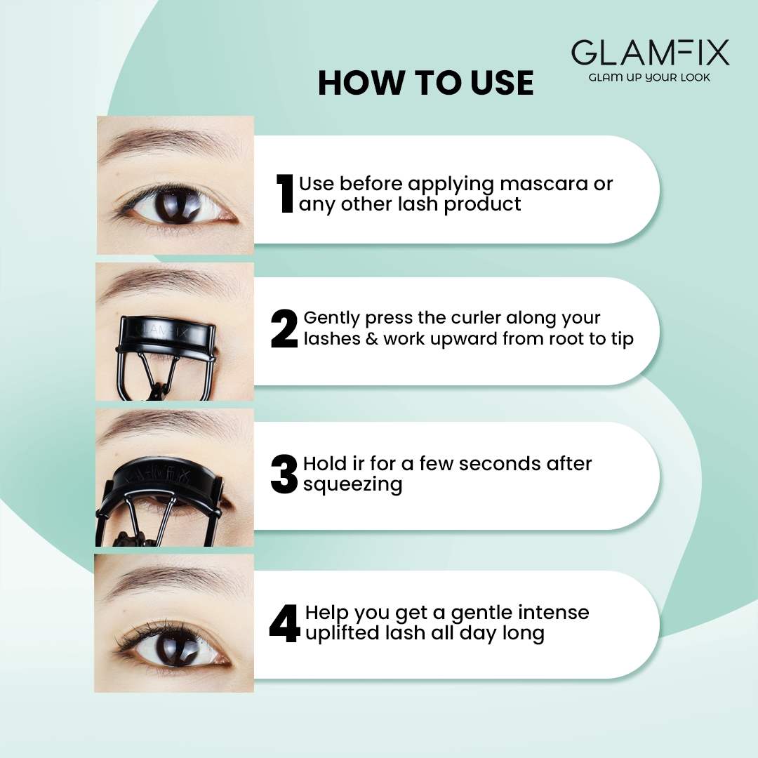 BEST SELLER! | GLAMFIX Eyelash Black Curler | Instant Lash Lift ...