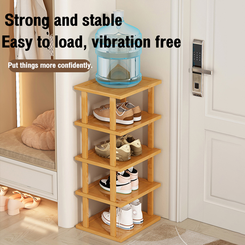 【On Hand】Bamboo Shoe Rack Organizer Wood 5/6/7/8/9Layers Living Room ...