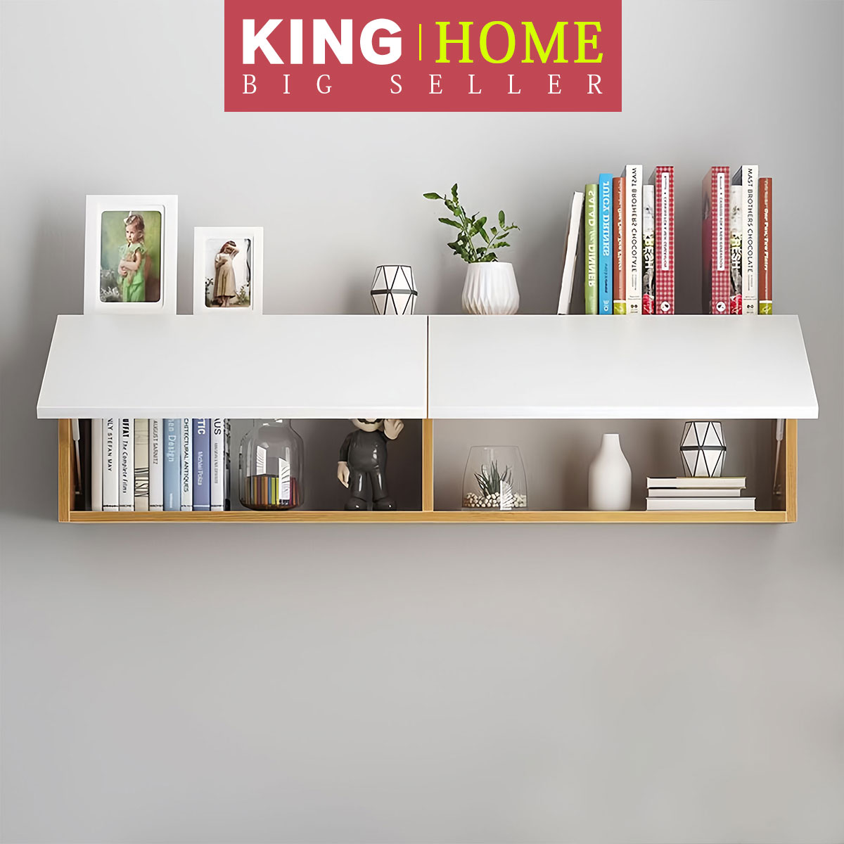 (COD)Floating wall mounted bookcase shelf Wall cabinet Ceiling cabinet ...