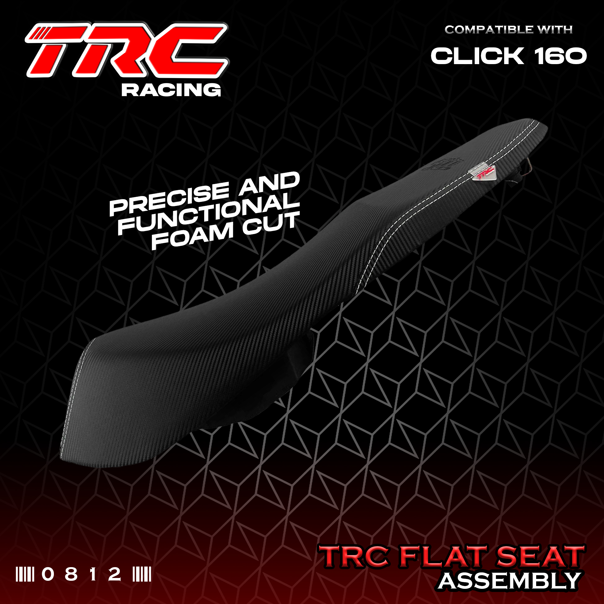 TRC RACING FLAT SEAT ASSEMBLY for CLICK 160 CARBON TYPE 0812 | Shopee ...