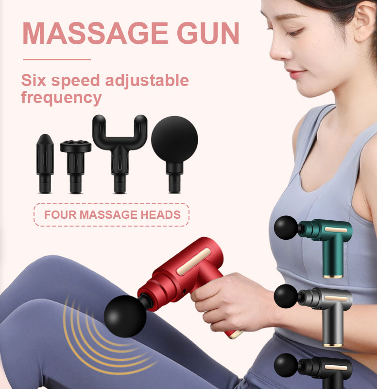 Massage Gun 4 Heads Portable Muscle Superace Percussive High Frequency ...