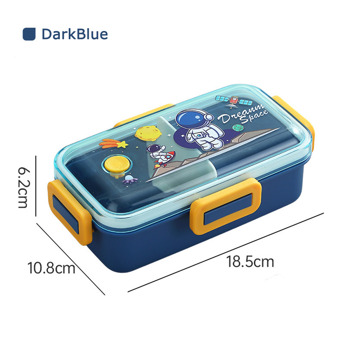 Kids Cartoon character lunch box With Spoon 530ml Food Organizer High ...