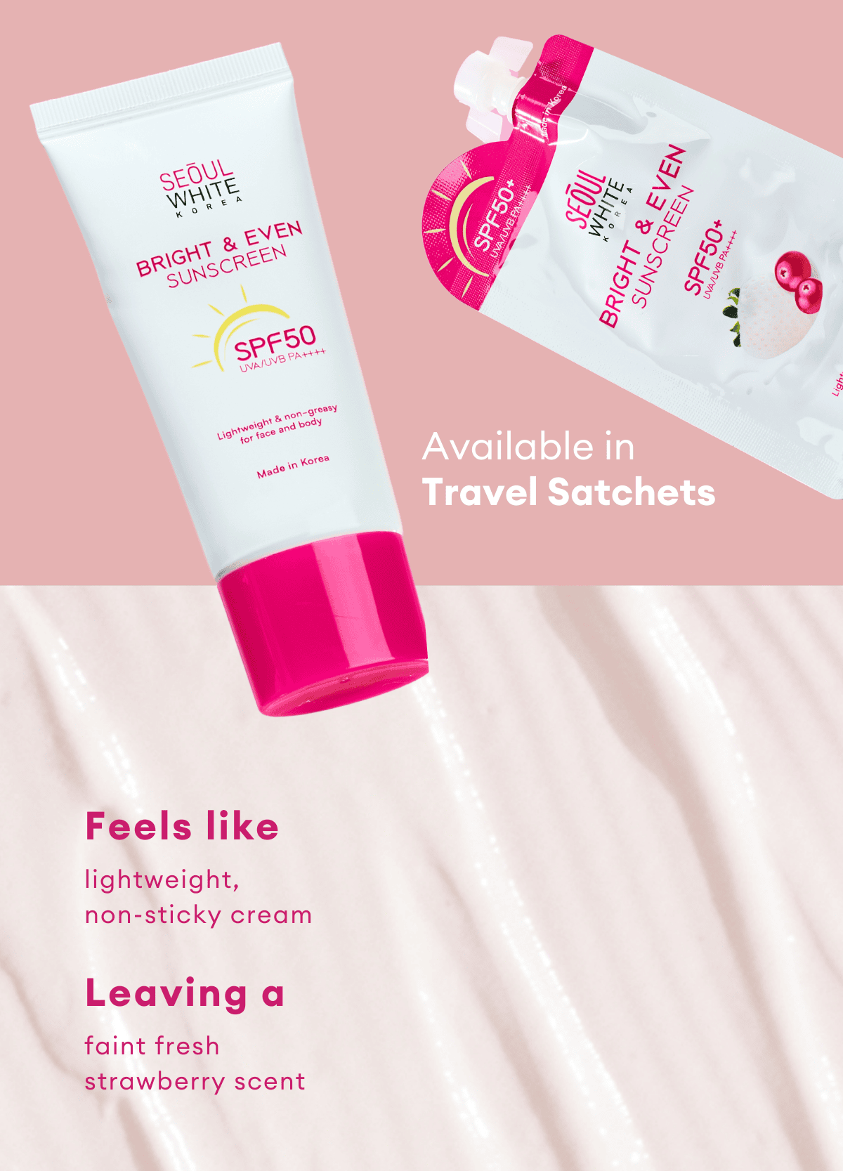 Seoul White Korea Bright & Even Sunscreen Tube 30mL SPF50+ UVA/UVB PA ...