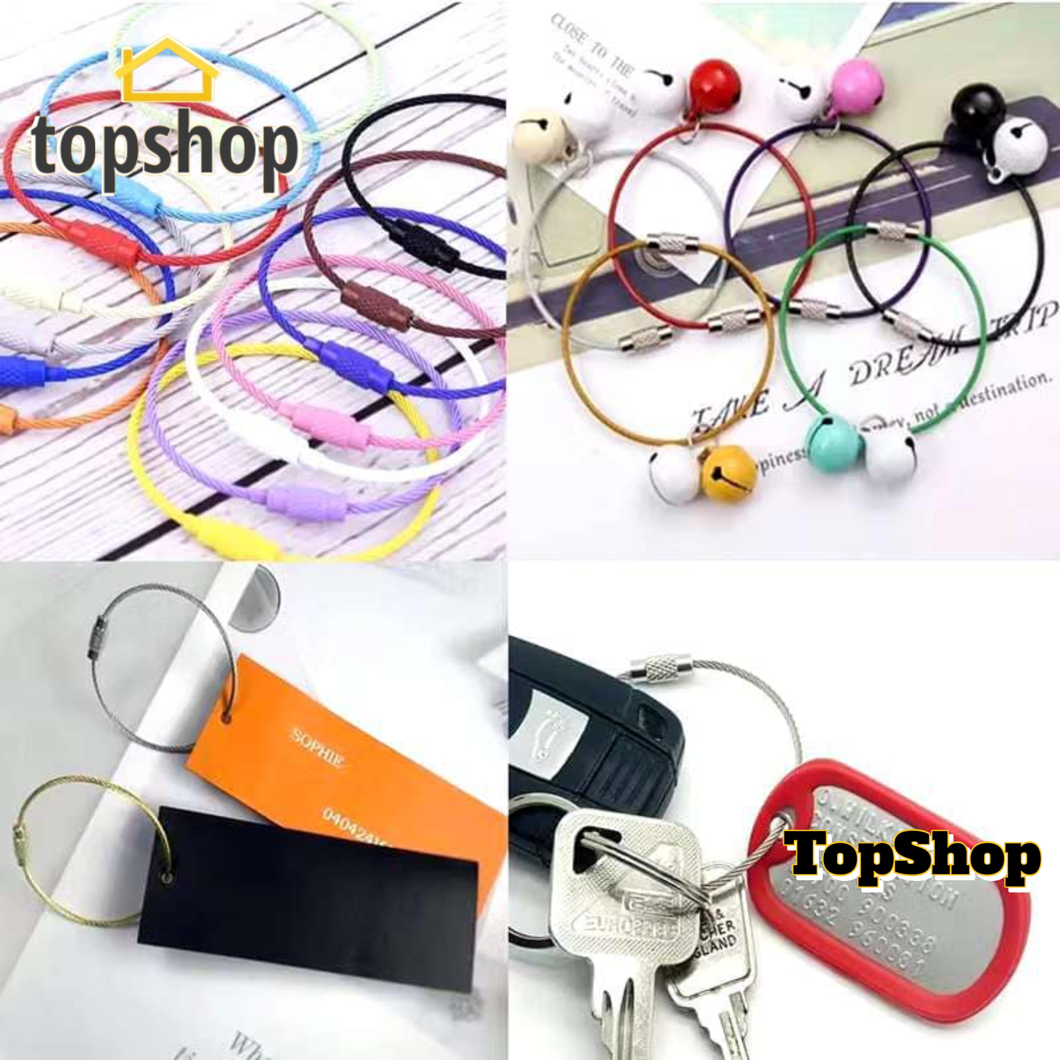 TOPSHOP 1pc Mix color Colorful Keychain Stainless Steel Carabiner Key ...