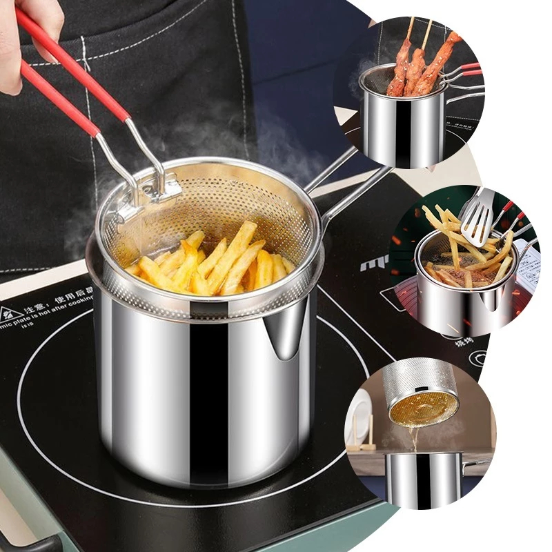 Gold Star 304 Stainless Steel Deep Frying Pot Small Fryer Pan With ...