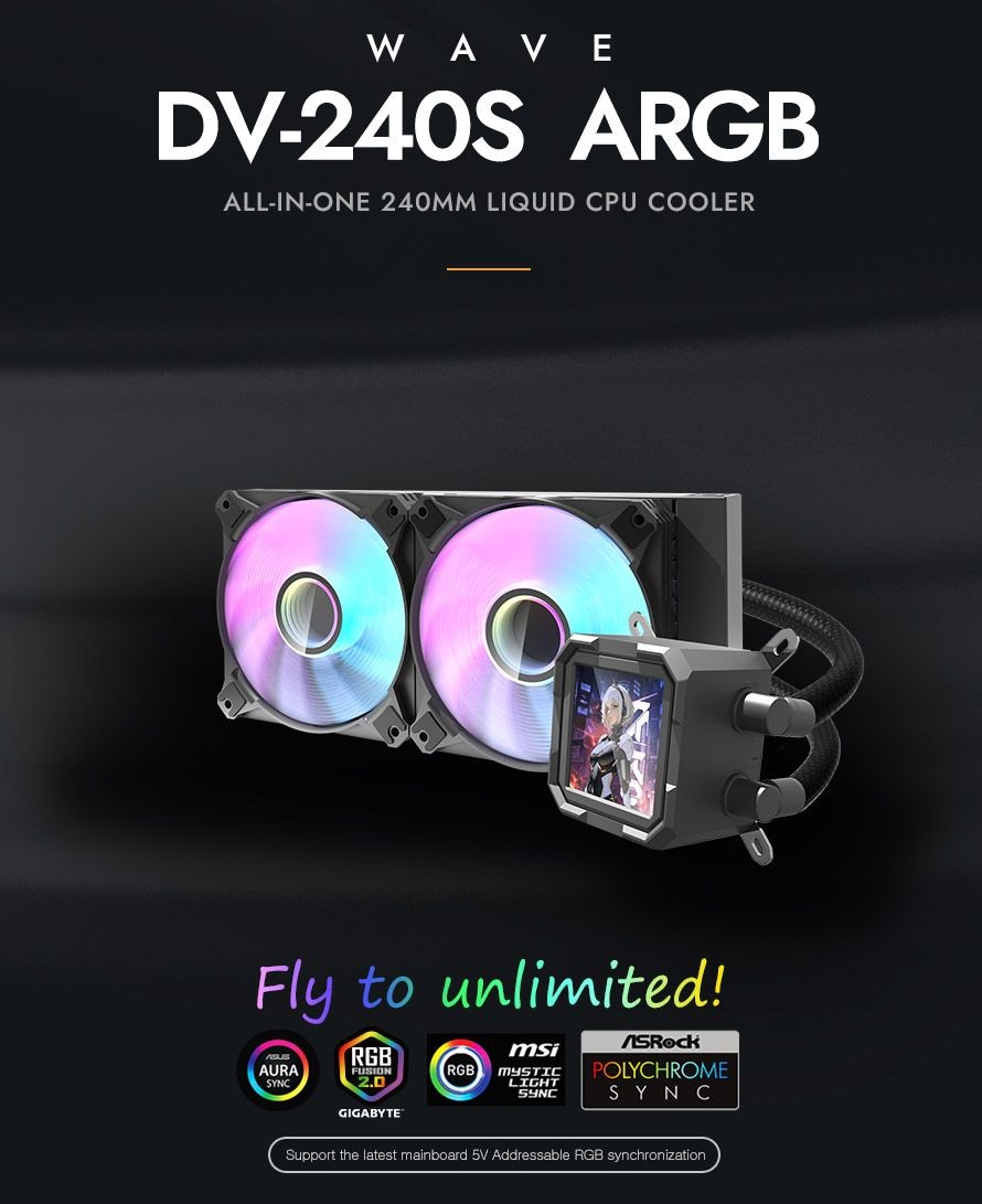 Itw | Darkflash CPU Cooler Fan Wave Series DV240S All-in-One 240mm ...