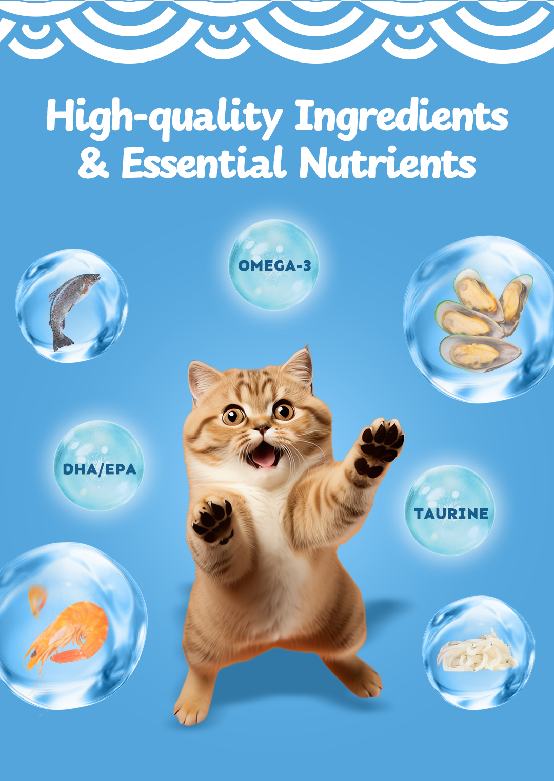 Petsup Cat Wet Food Ocean Choice Premium Canned Cat Food Taurine Omega ...