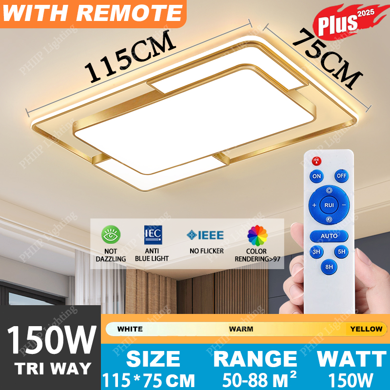 PHILIP LED Ceiling Light 3 Color Ceiling Lamp Chandelier for Living ...