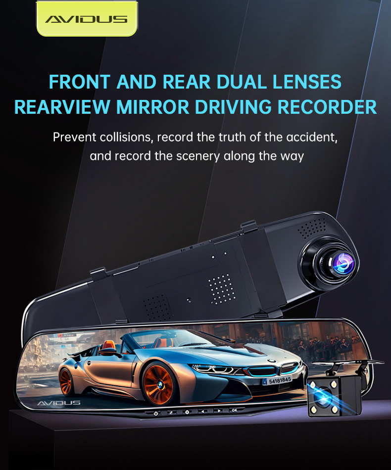 ODSCN Full HD 1080P Video Camera w/ Dual Lens for Vehicles Front ...