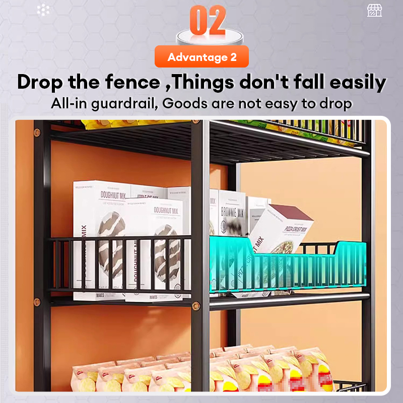 Metal Rack Organizer Layer Supermarket Shelves Snack Shelf Steel Rack ...