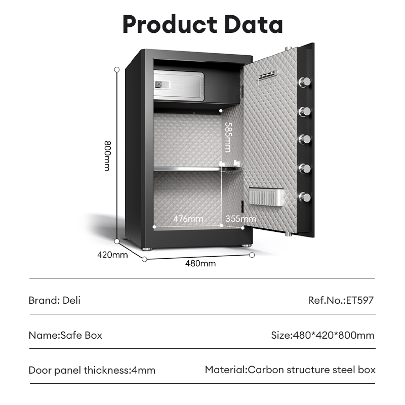 Deli Electronic Digital Safety Vault Electronic Key Password ...