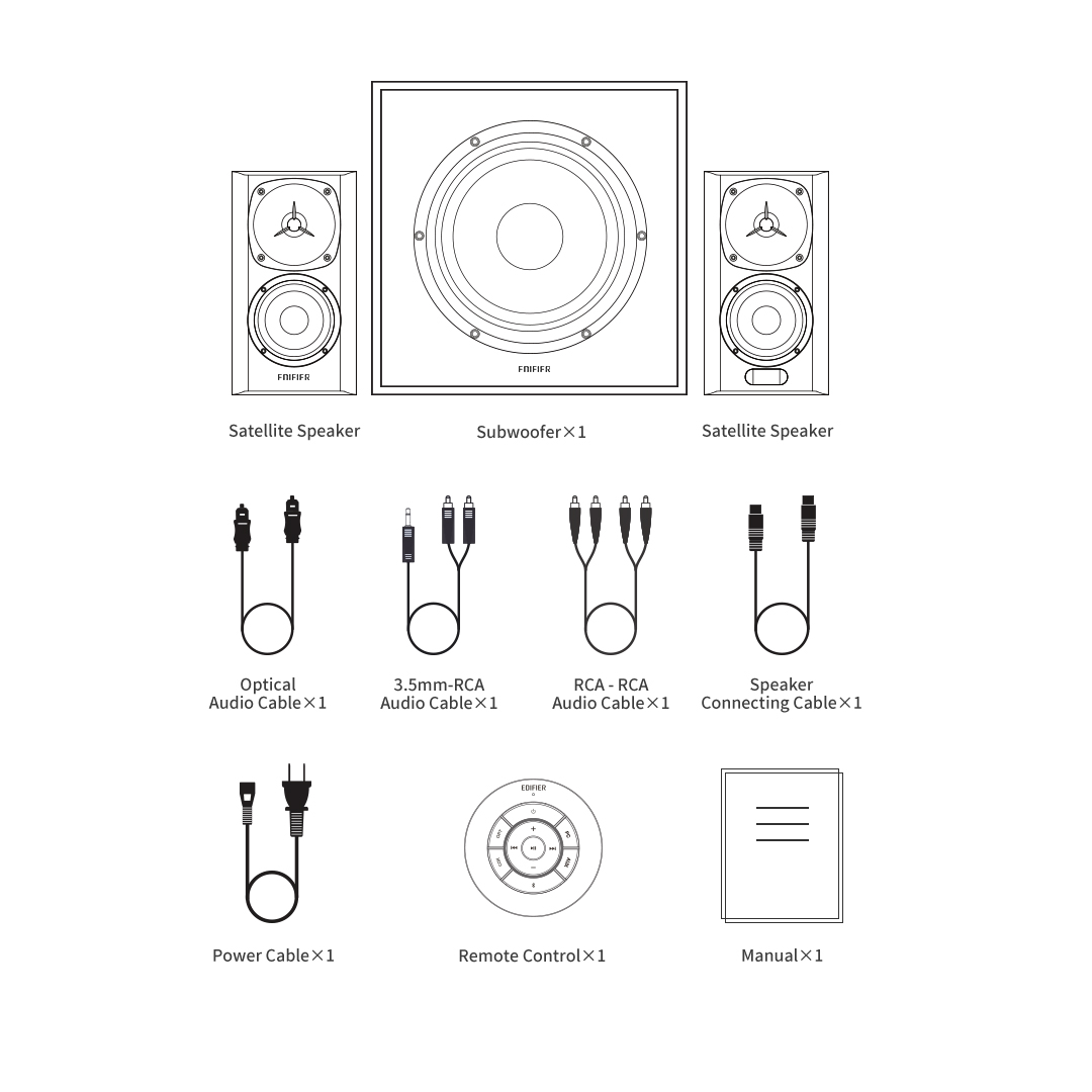 Edifier S360DB Bluetooth Bookshelf Speaker with Subwoofer, Wireless ...