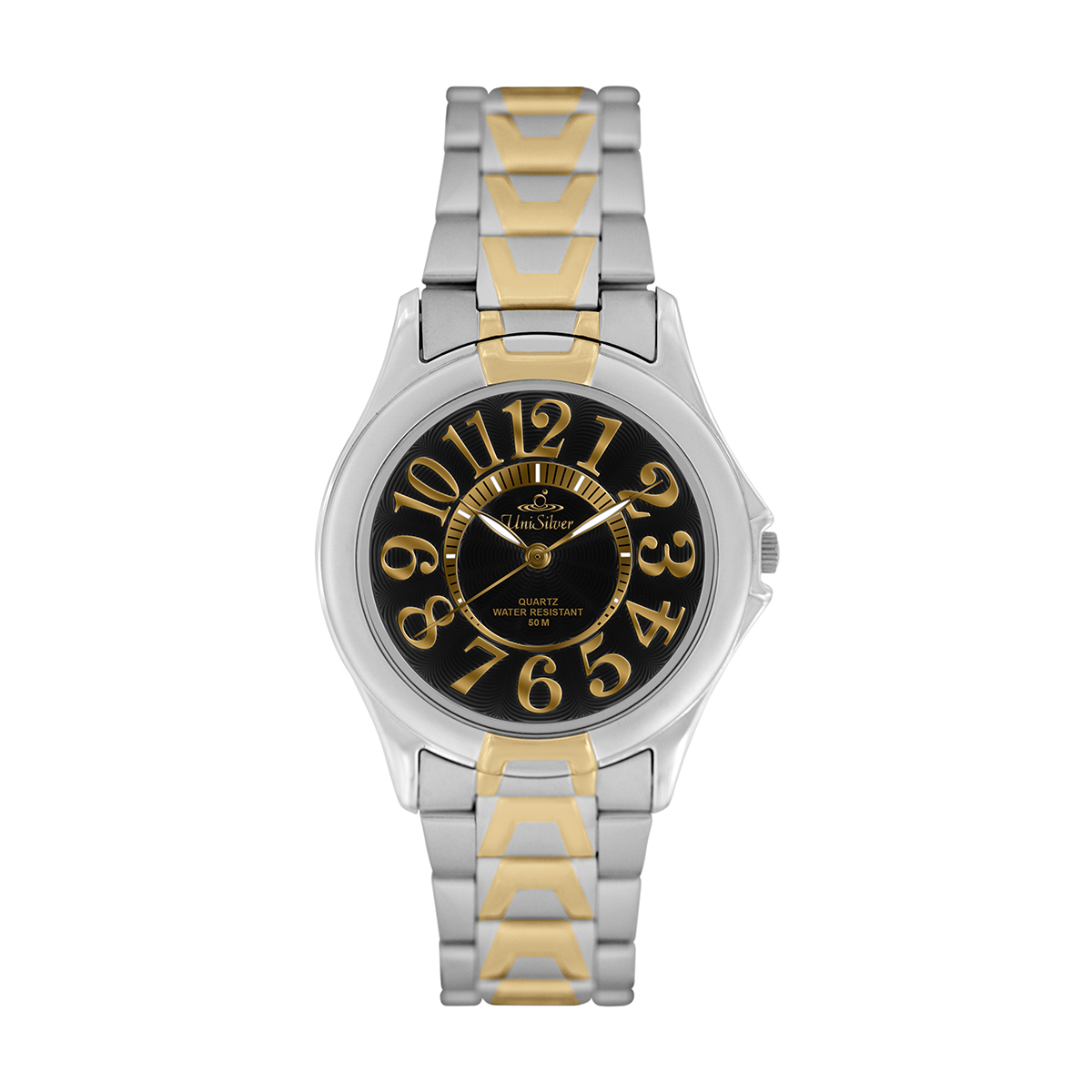 UniSilver TIME PROMINENCE Pair Men's Two tone / Black Analog Stainless ...